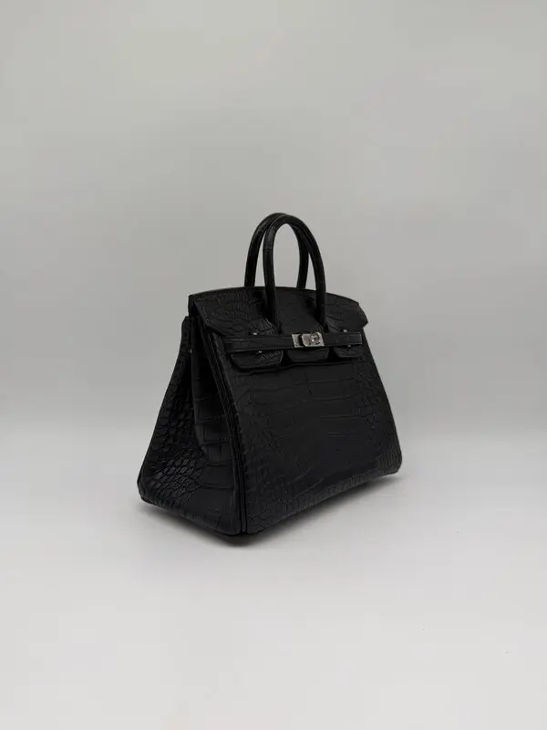 Hermès Birkin Matte Alligator With Palladium Hardware - Black