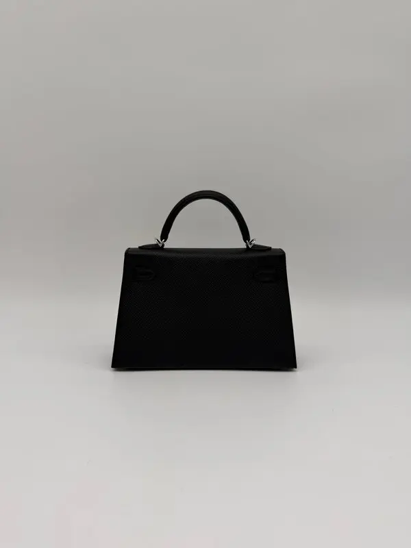 Hermès Epsom Leather Handbag With Palladium Hardware