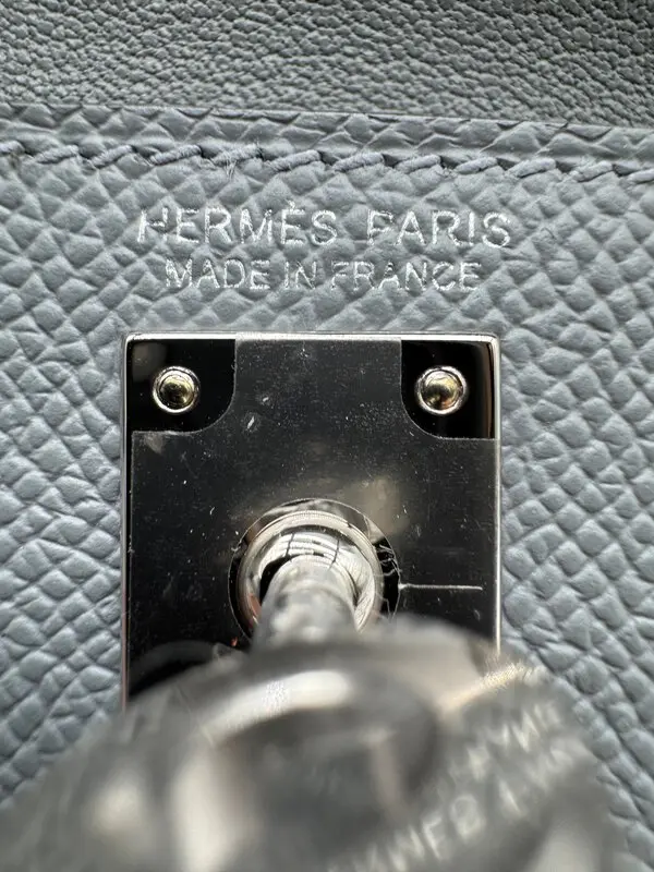 Hermès Kelly Gris Pantine Epsom Leather Handbag