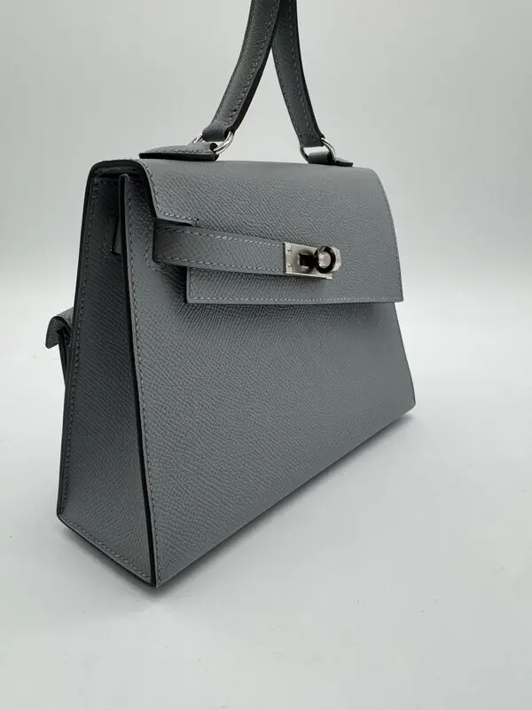 Hermès Kelly Gris Pantine Epsom Leather Handbag