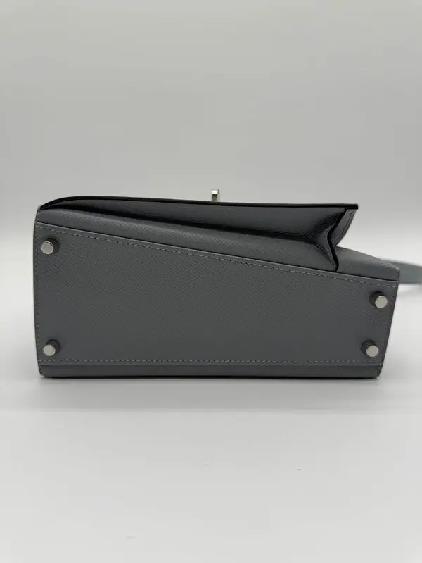 Hermès Kelly Gris Pantine Epsom Leather Handbag