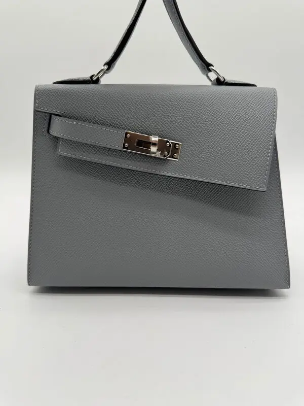Hermès Kelly Gris Pantine Epsom Leather Handbag - Grey