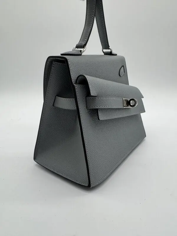 Hermès Kelly Gris Pantine Epsom Leather Handbag - Grey