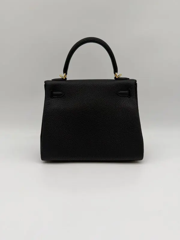 Hermès Kelly 25 Togo Leather Handbag - Black