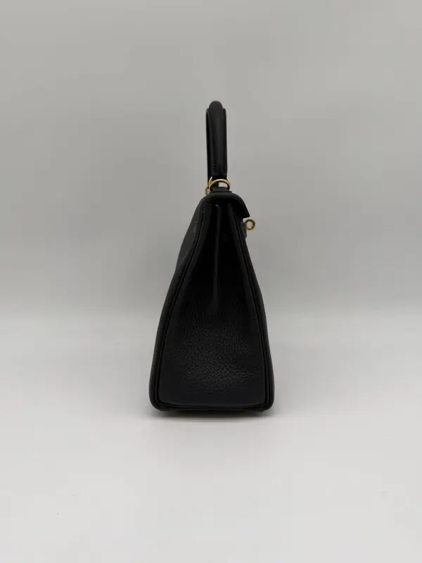 Hermès Kelly 25 Togo Leather Handbag - Black
