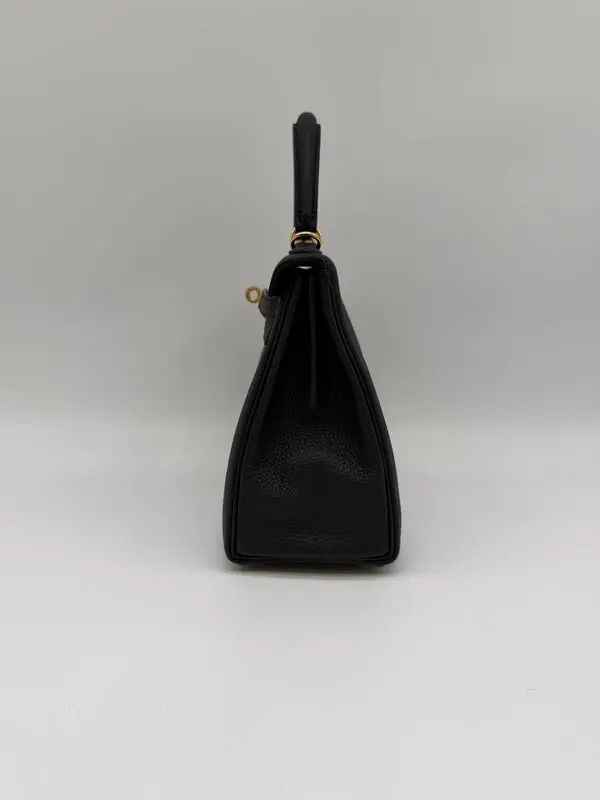 Hermès Kelly 25 Togo Leather Handbag - Black