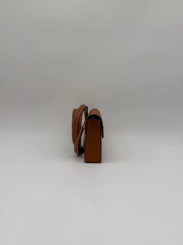 Hermès Pochette Hermesnap Wallet Gold Epsom Palladium Hardware