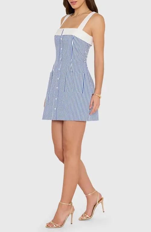 Amanda Uprichard Mindy Sleeveless Minidress With Contrast Trim
