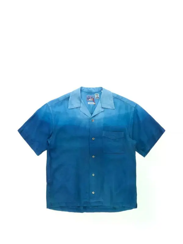 BLUE BLUE Hand-dyed Linen Shirt - Blue