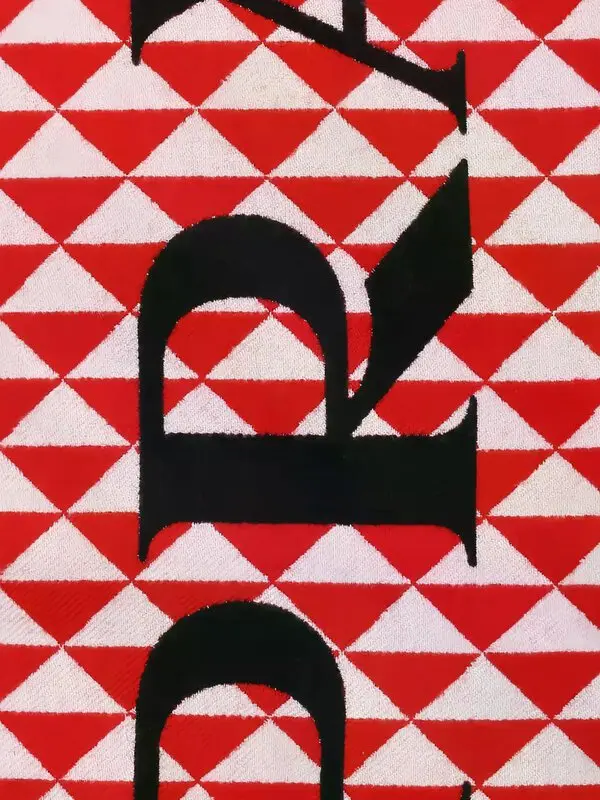 Prada Geometric-pattern Fringed Scarf