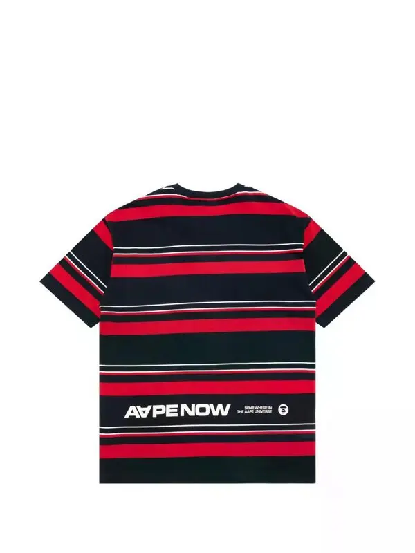 AAPE BY *A BATHING APE Moonface Striped T-shirt