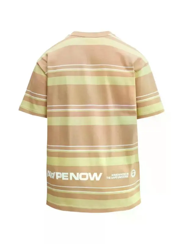 AAPE BY *A BATHING APE Moonface Striped T-shirt