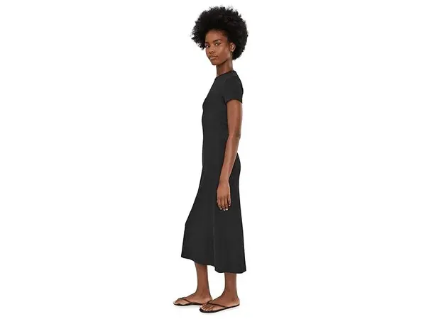 black short sleeve maxi dress Givenchy Dresses Elegant chiffon maxi dress with short flutter sleeves Madewell Andy Short Sleeve Crew