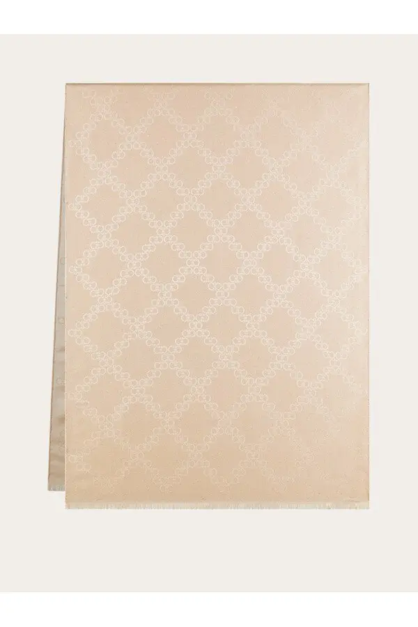 FERRAGAMO Gancini Jacquard Stole - Pink