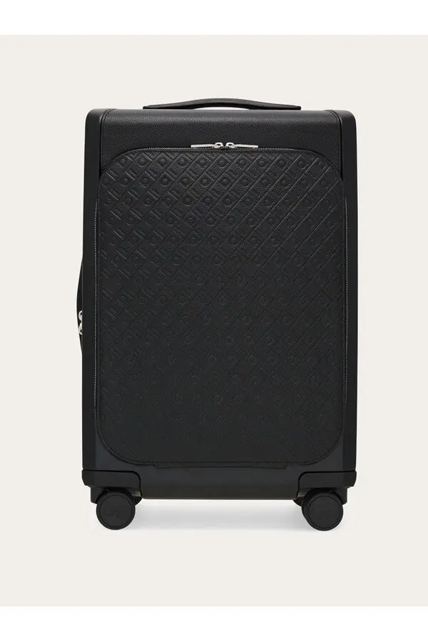 FERRAGAMO Embossed Monogram Hand Luggage - Black