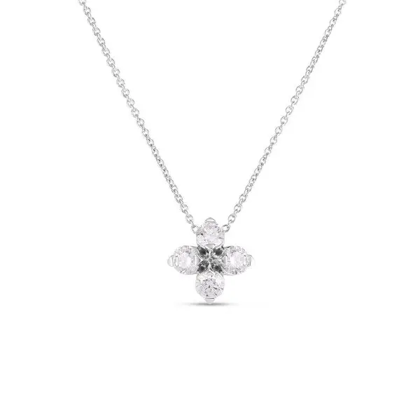 Roberto Coin 18k White Gold Diamond Necklace - Wg