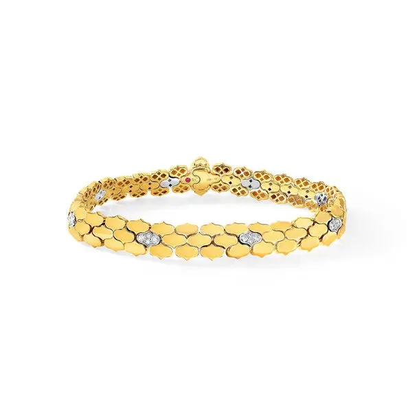 Roberto Coin 18k Yellow Gold Cobra Diamond Bracelet - Yg