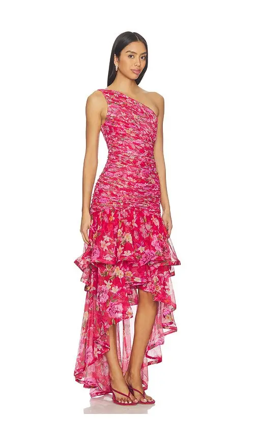 PatBO Peony Asymmetrical Maxi Dress