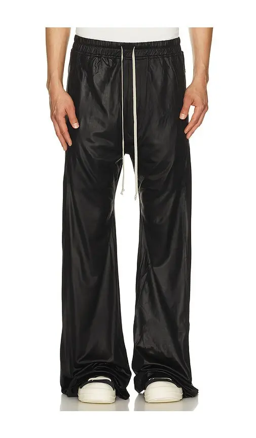 Rick Owens Wide Leg Pants With Snap Button Detail - Black