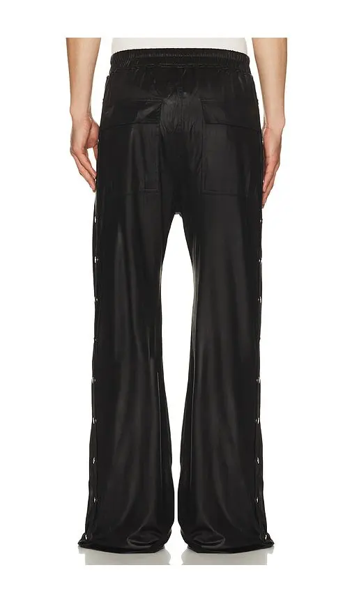 Rick Owens Wide Leg Pants With Snap Button Detail - Black