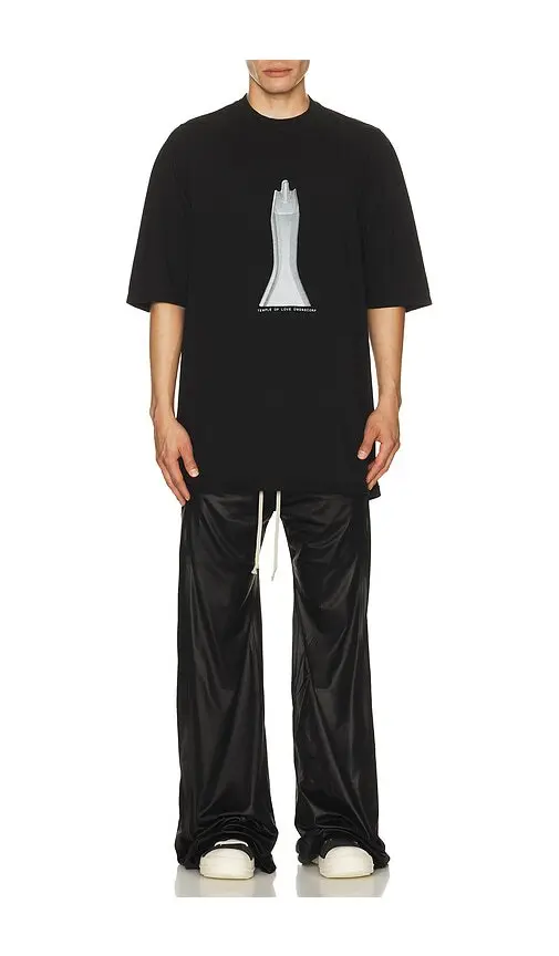 Rick Owens Wide Leg Pants With Snap Button Detail - Black