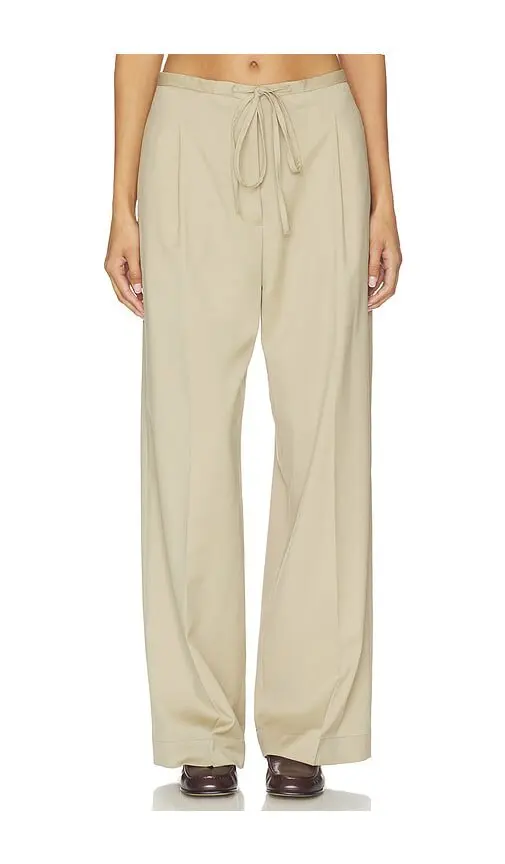 RÓHE Relaxed Drawstring Trousers - Beige