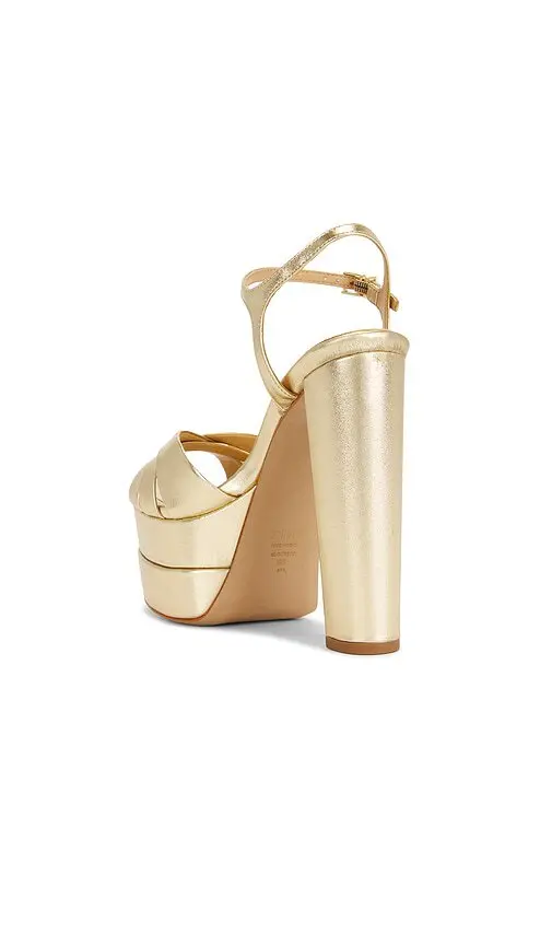 Schutz Keefa High Sandal In Metallic Gold