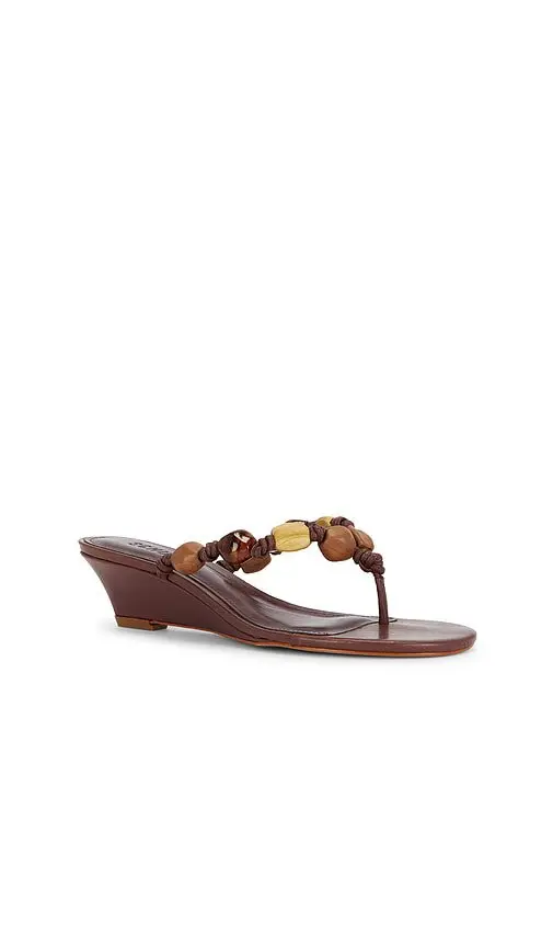 Schutz Sapphire Wedge Sandal In Brown