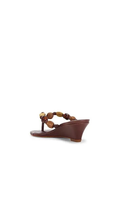 Schutz Sapphire Wedge Sandal In Brown