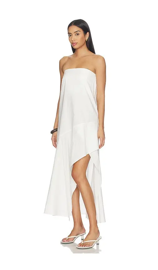 ST. AGNI Strapless Asymmetrical Dress