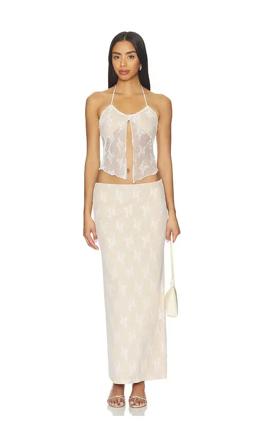 TIGER MIST Karolina Lace Halter Top