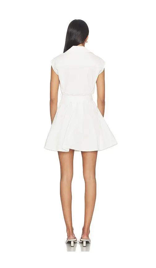 SANS FAFF Audley Trench Mini Dress - White