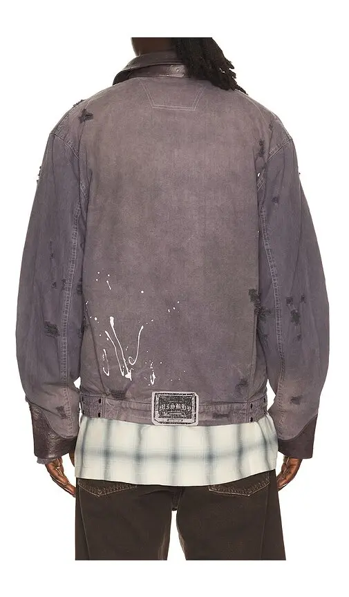 MISBHV 1997 Paint Splatter Canvas Work Jacket - Graphite