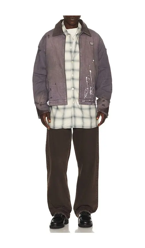 MISBHV 1997 Paint Splatter Canvas Work Jacket - Graphite