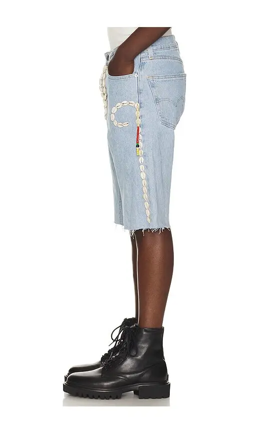 BARRIERS WORLDWIDE Cowrie Shell Embellished Shorts