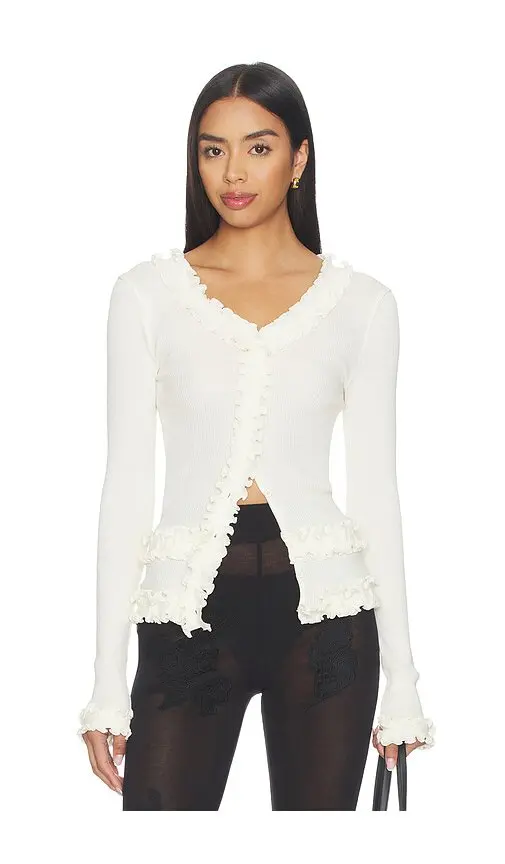 OPERASPORT Caroline Seamless Top With Ruffle Detailing