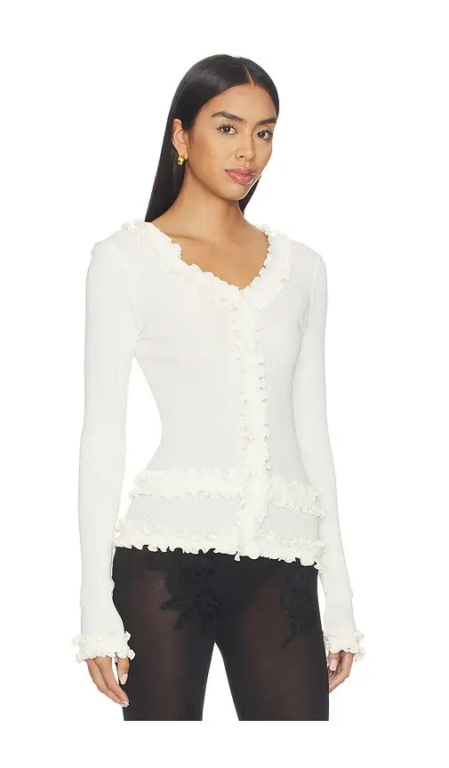 OPERASPORT Caroline Seamless Top With Ruffle Detailing