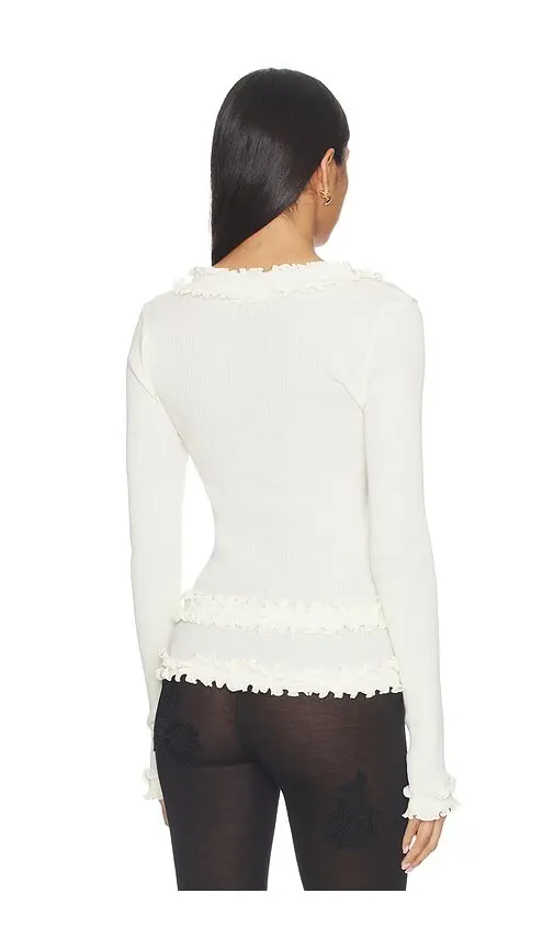 OPERASPORT Caroline Seamless Top With Ruffle Detailing