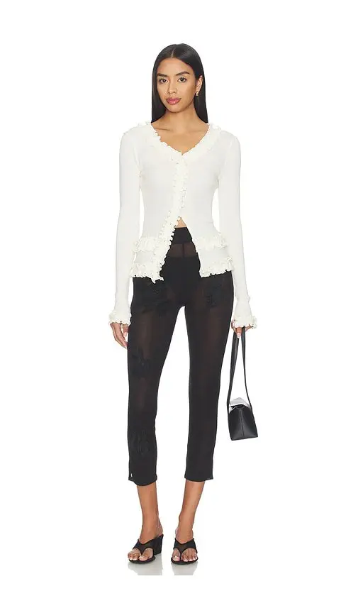 OPERASPORT Caroline Seamless Top With Ruffle Detailing