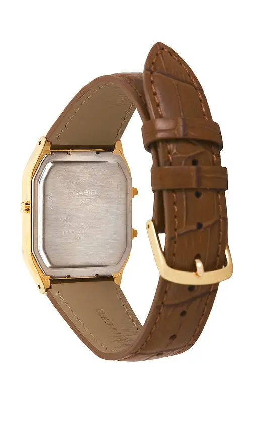Casio Digital Watch With Leather Band