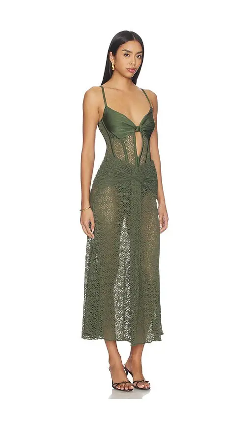 PatBO Sirena Mesh Maxi Dress