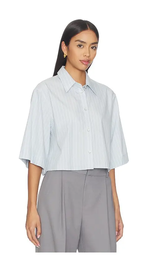 Helmut Lang Cropped Striped Shirt
