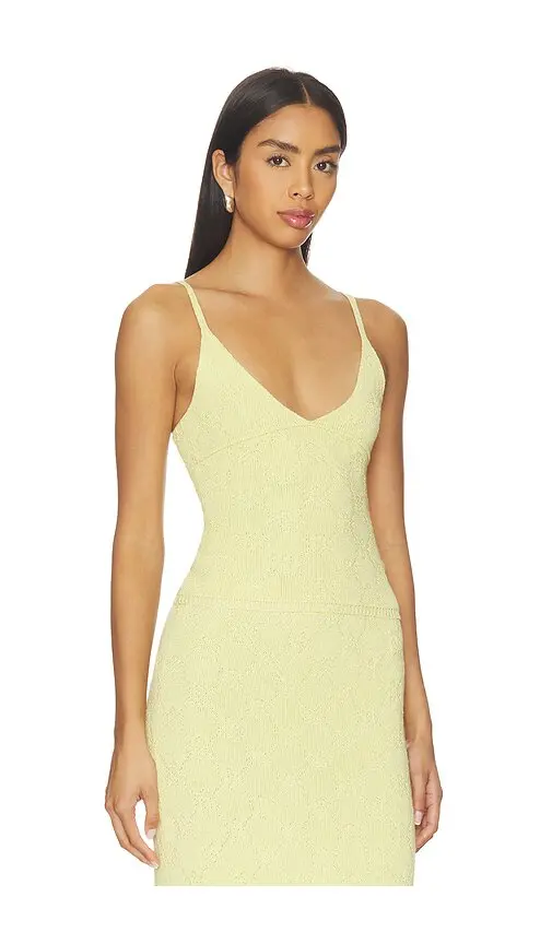 ASTA RESORT Pointelle Carolina Camisole - Lemon