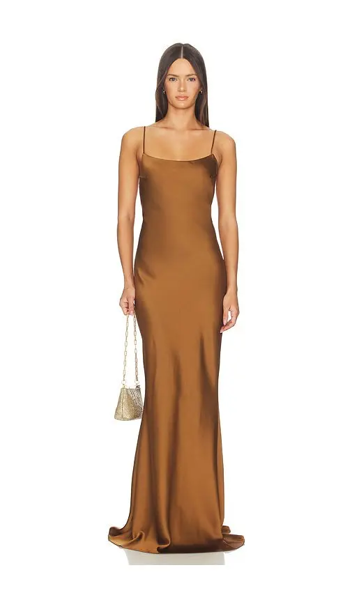 Andamane Ninfea Maxi Slip Dress - Bronze