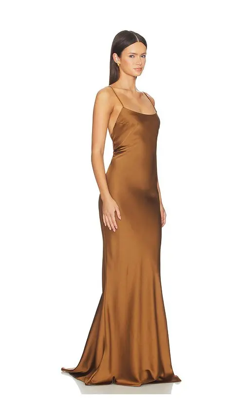 Andamane Ninfea Maxi Slip Dress - Bronze