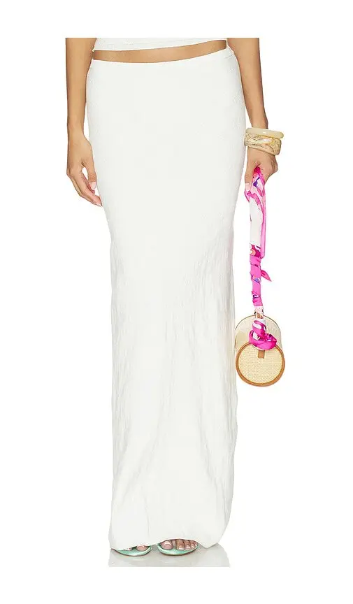 ASTA RESORT Pointelle Carolina Maxi Skirt