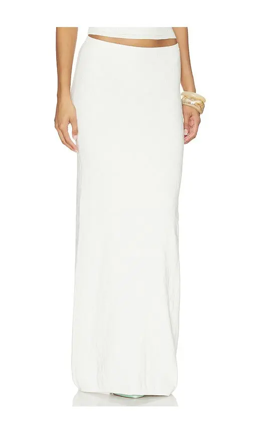 ASTA RESORT Pointelle Carolina Maxi Skirt