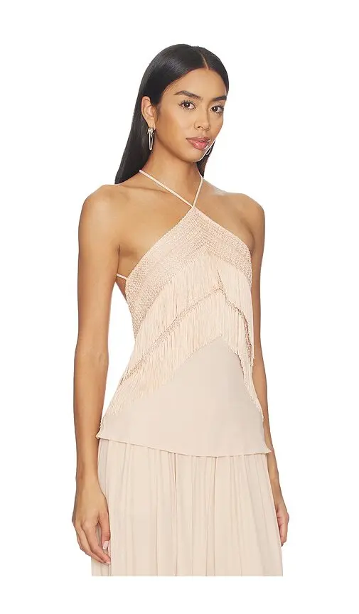 Andamane Reina Halterneck Fringed Top