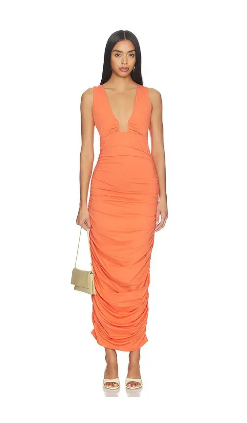 Susana Monaco Square Wire Gathered Tank Maxi Dress - Extra