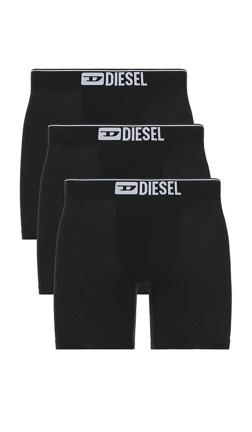 DIESEL® 3-pack Stretch Cotton Boxer Briefs - Black